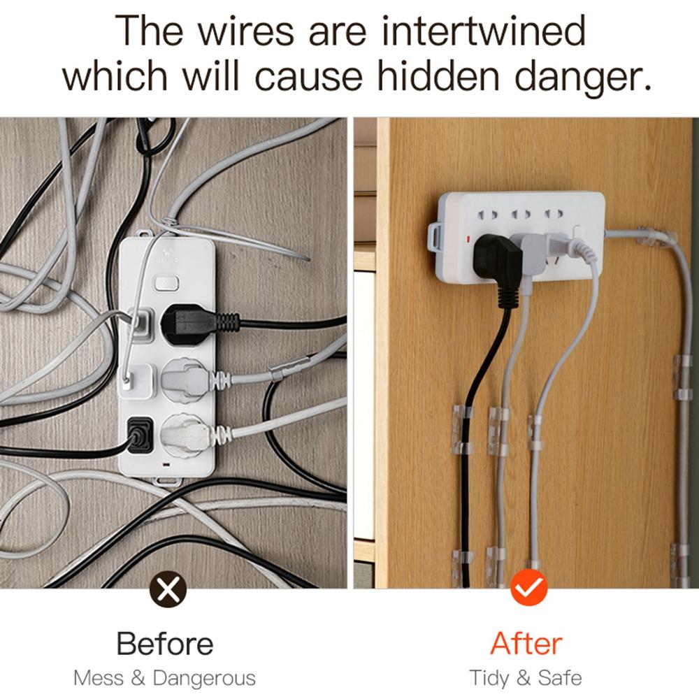 Cheap Stand Sockets Wall Holder Fixator Cable Wire Organizer Power ...