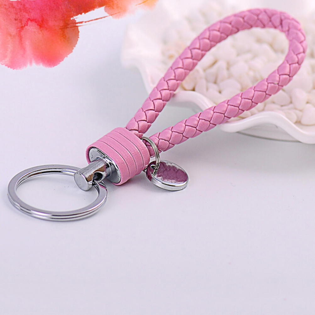 Buy Braided PU Leather Strap Keyring Keychain Car Key Chain at ...