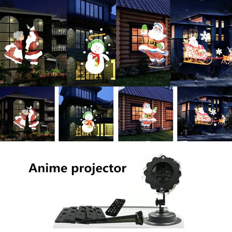 Christmas Series Pattern LED Projector Light with 4 Slide Cards Indoor ...
