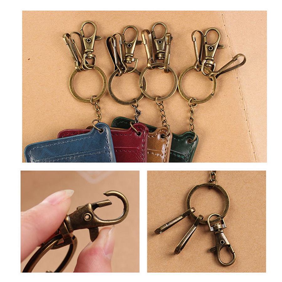 Buy Retro Unisex Key Chain Card Holder Wallet Case Key Card Organizer ...