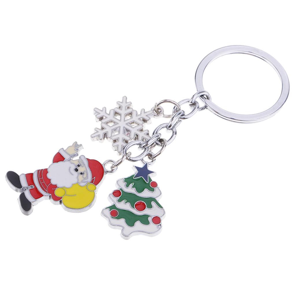 Buy Santa Claus Key Chains Pendant Christmas Rings for Gifts 1 at ...