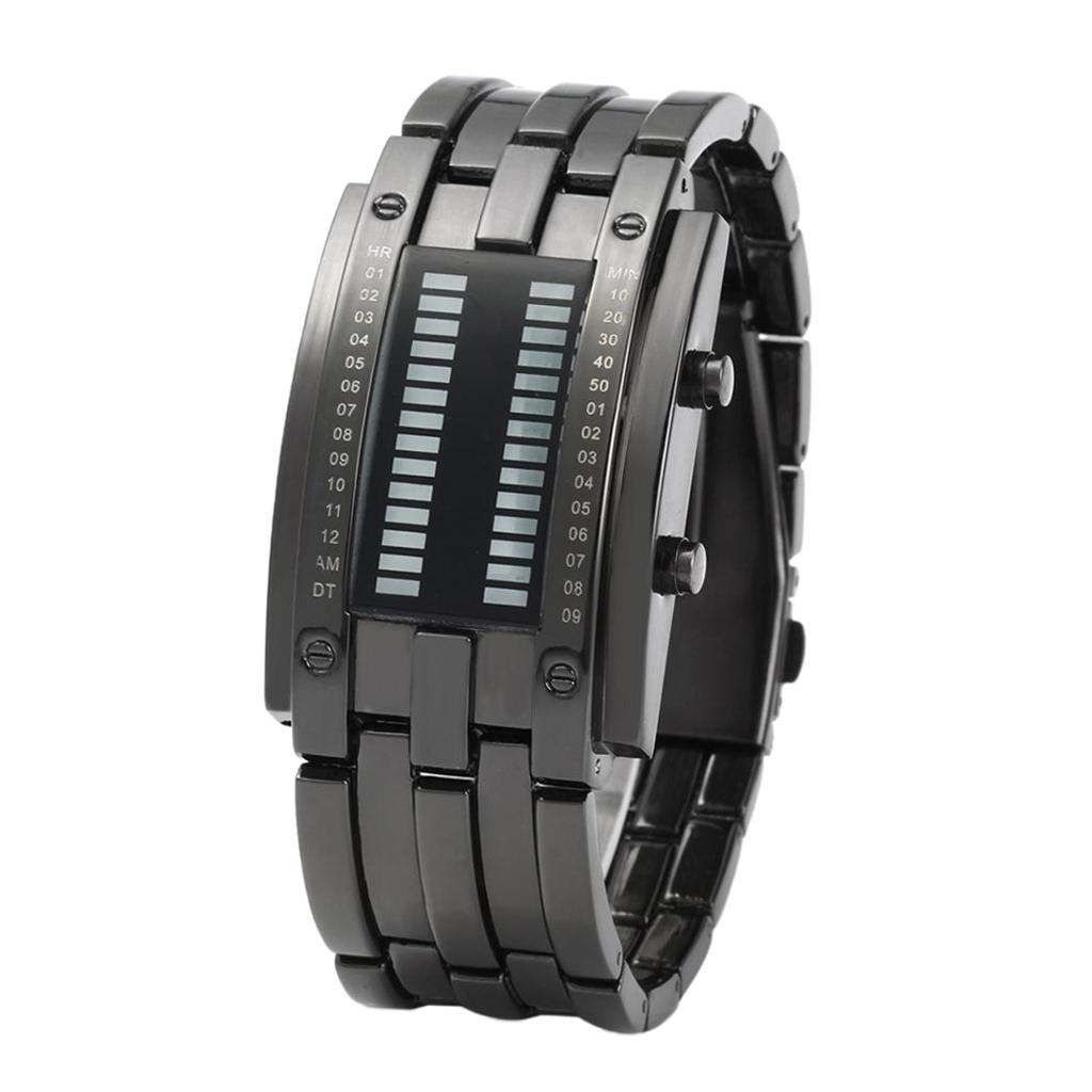 Buy Men's LED Luminous Watch Binary Matrix Digital Waterproof Wrist ...
