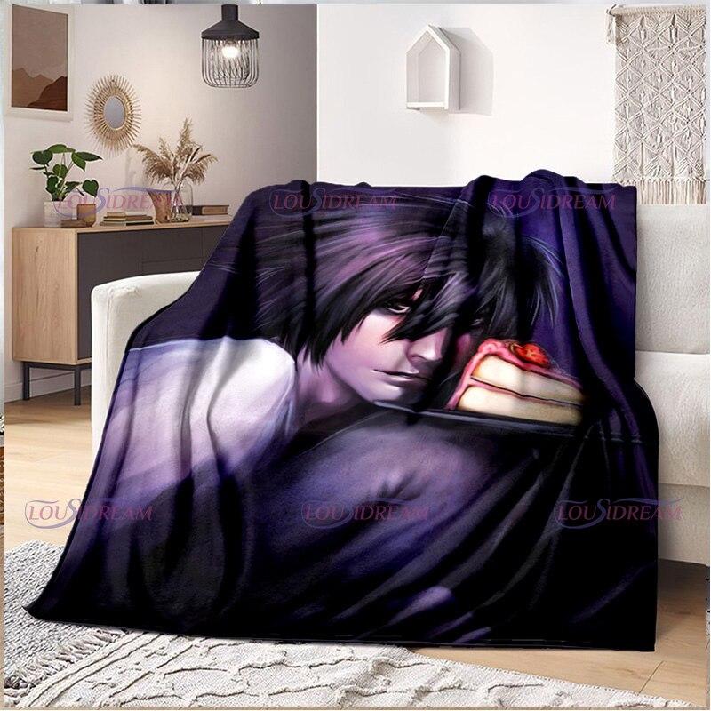 Home Watching Death Note Printed Soft Warm Blanket for Living Room ...