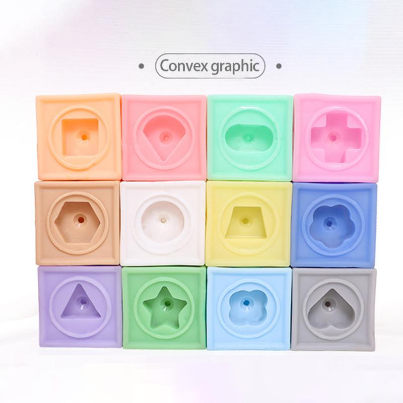 Buy New Baby Toys Multicolored Soft Rubber Baby 3D Building Blocks Kids ...