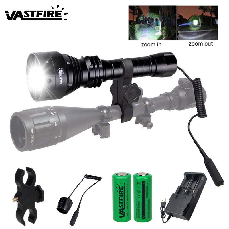 Buy T67 500 Yard Predator Flashlight Zoomable Tactical Hunting Light ...
