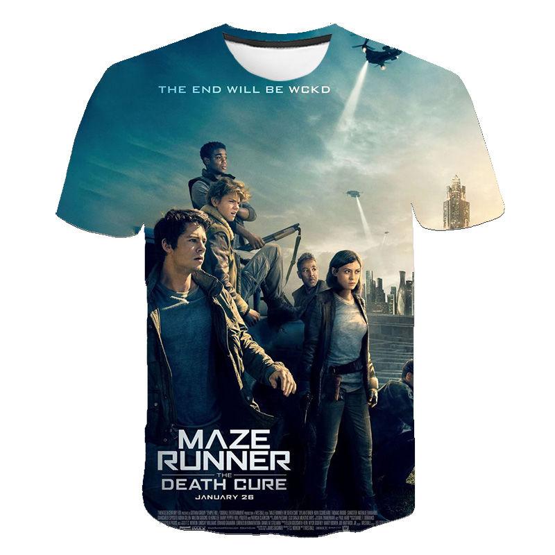 Buy Men's Slim Shirt 3D The Maze Runner Print T-Shirt Children's T ...