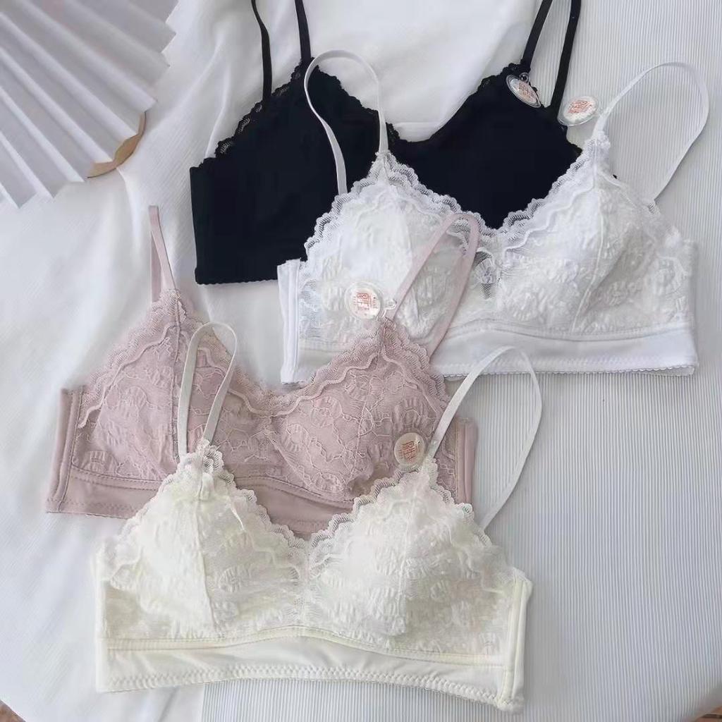 Buy Bra Sexy Lingerie Set No Steel Ring Bra Thin French Small Breast ...