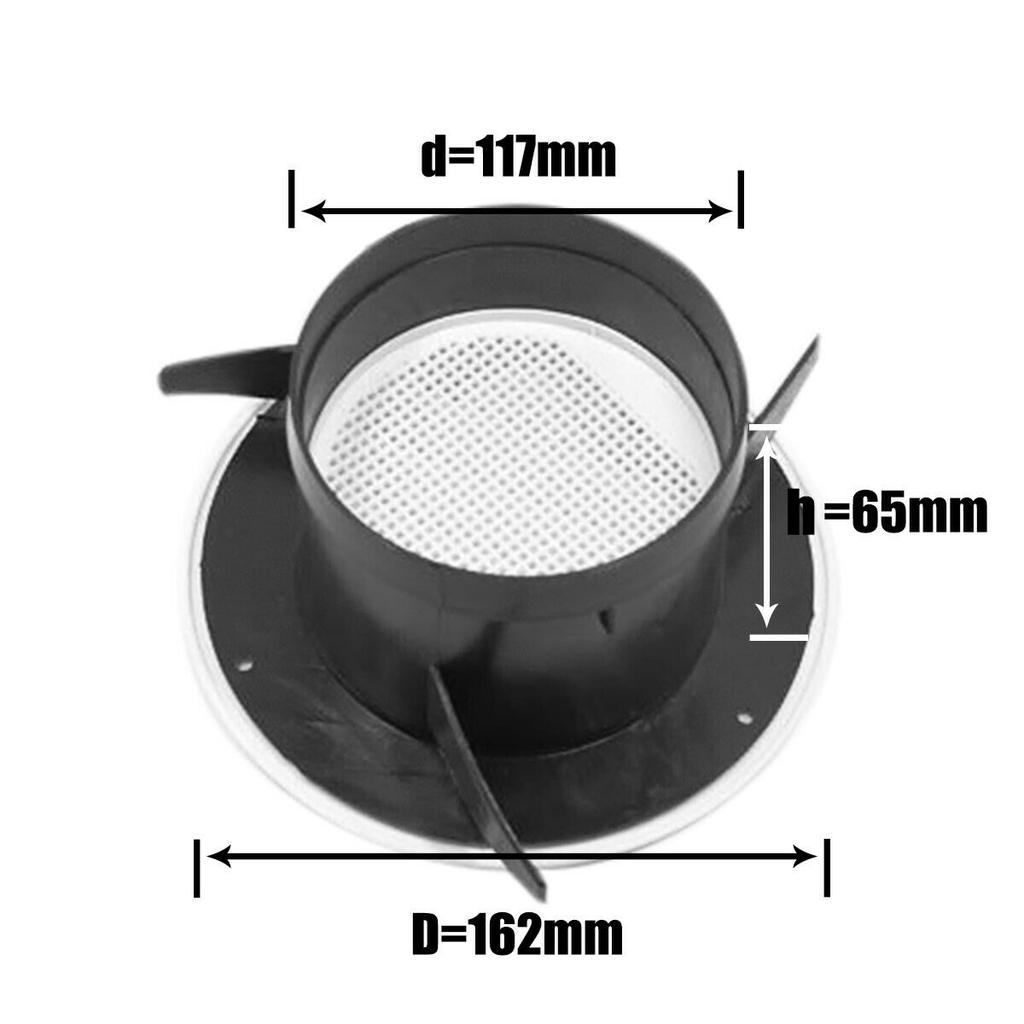 Buy 5" Internal Ventilation Grille Round White 125mm Duct Extractor Fan ...