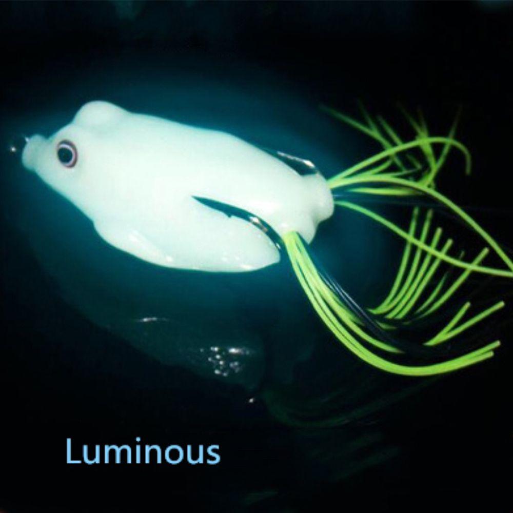 Buy 5.5cm 8/14g Artificial Portable Luminous Rubber Frog Bass Bait Soft ...