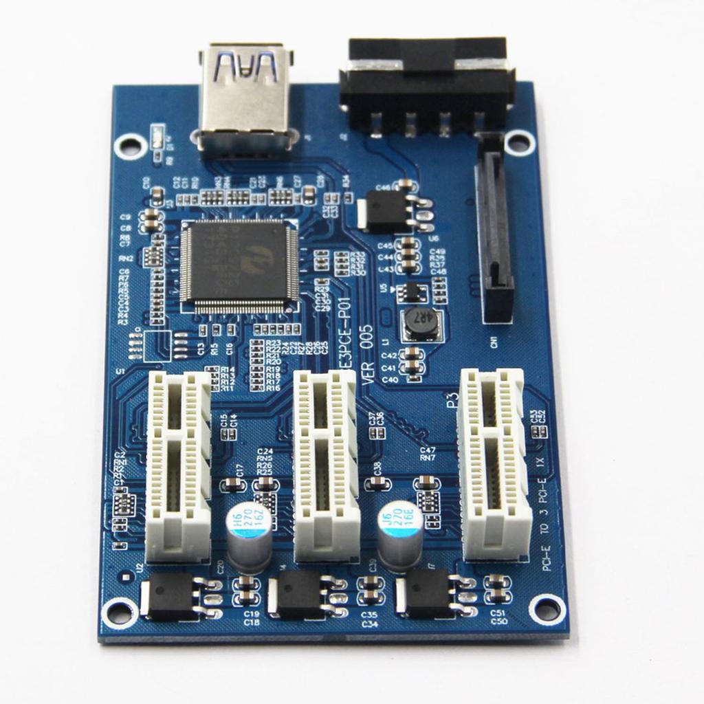 Y.E. PCI-E X1 To 3PCI-E X16 Expansion Kit 1 For 3 Port PCI Express ...