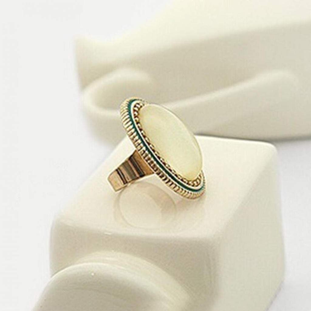 Buy Vintage Retro Oval Adjustable Open Ring Women Fashion Party Banquet ...
