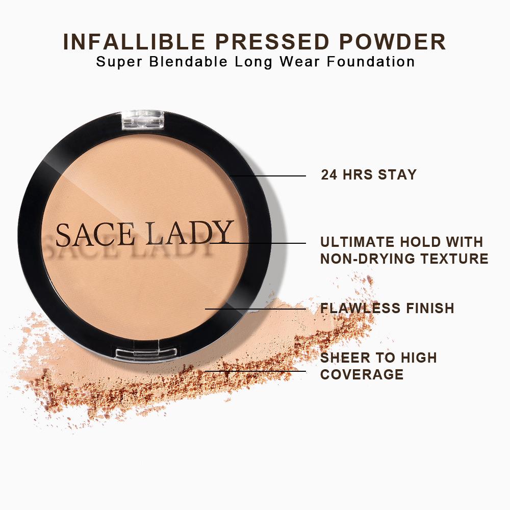 Buy Sace Lady Bedak Matte Face Powder Long-wearing Oil Controls Natual ...