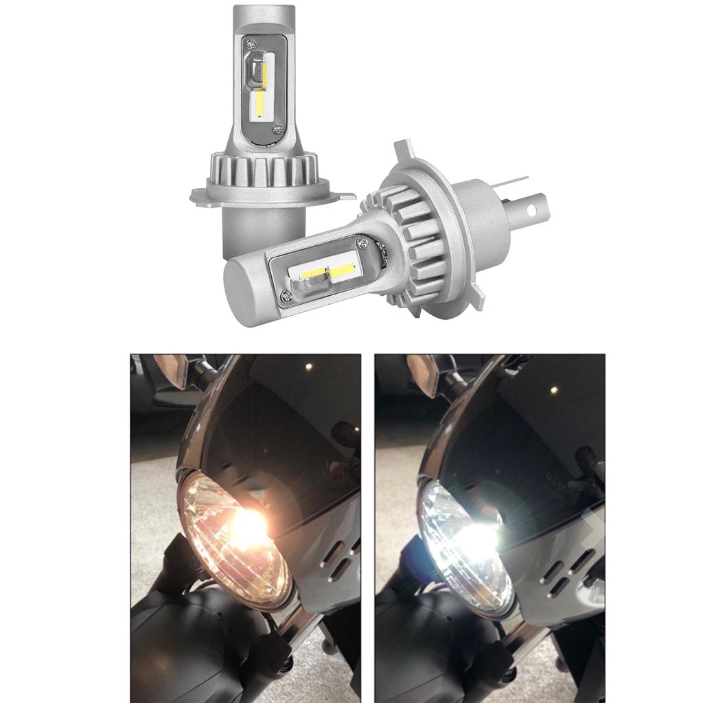 Buy 2pc H4 6000K White LED Hi/Lo Beam Motorcycle Headlight Front Light ...