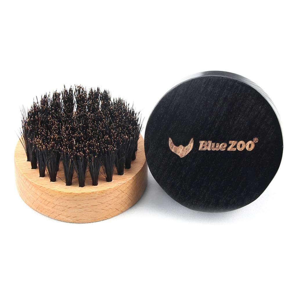 Buy Wooden Boars Bristles Practical Round Shape Comb Facial Beard Hard ...