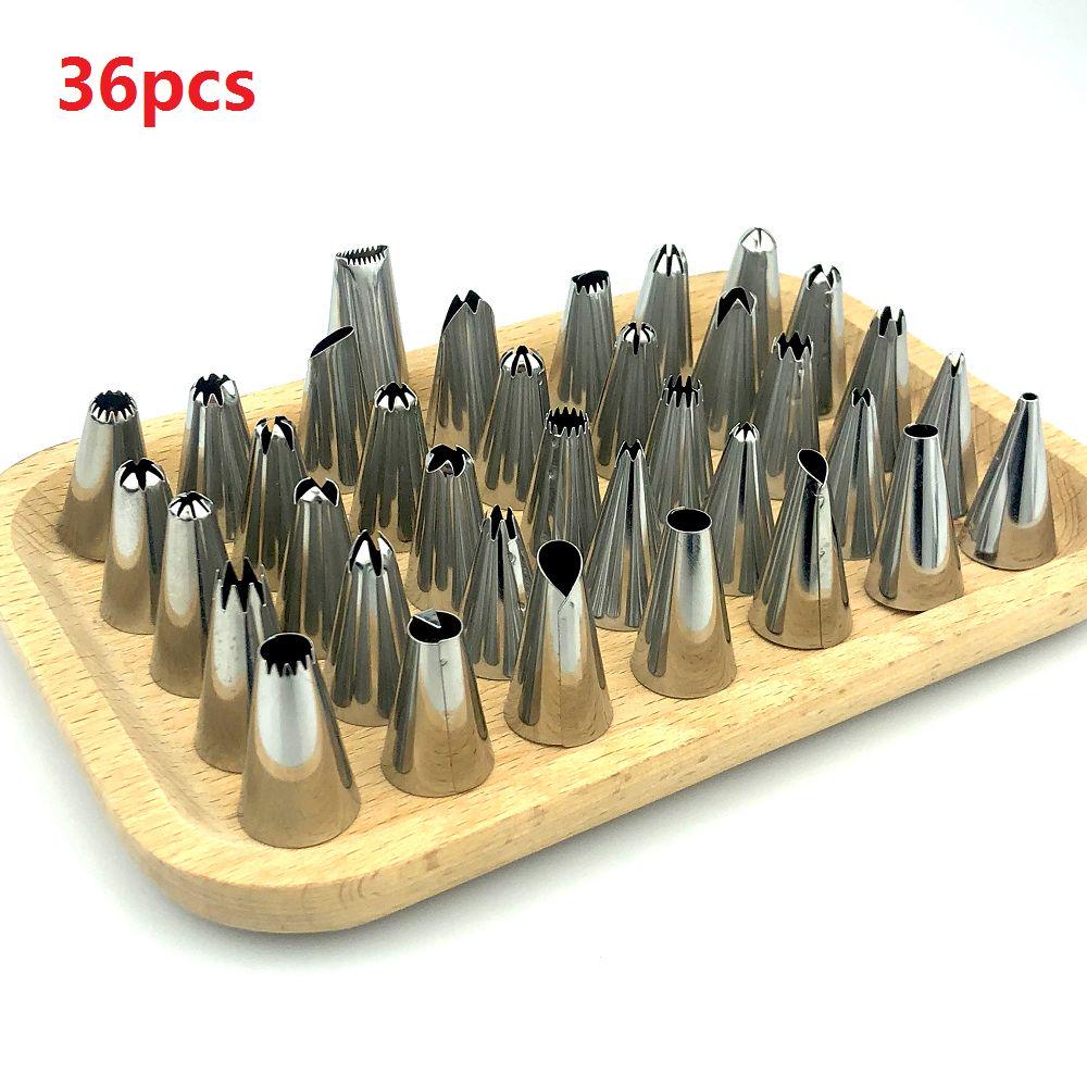 36pcs Baking Steel Icing Cake Decorating Nozzles Piping Tips - buy from ...