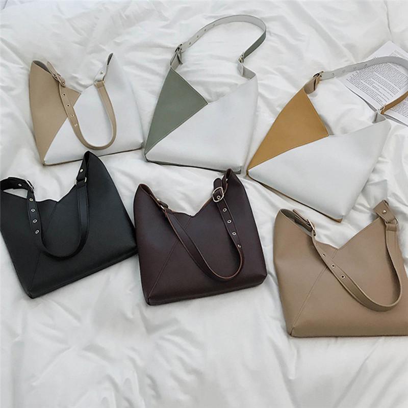Buy Splicing Contrast Bucket Bags for Women Crossbody Bags Shoulder ...