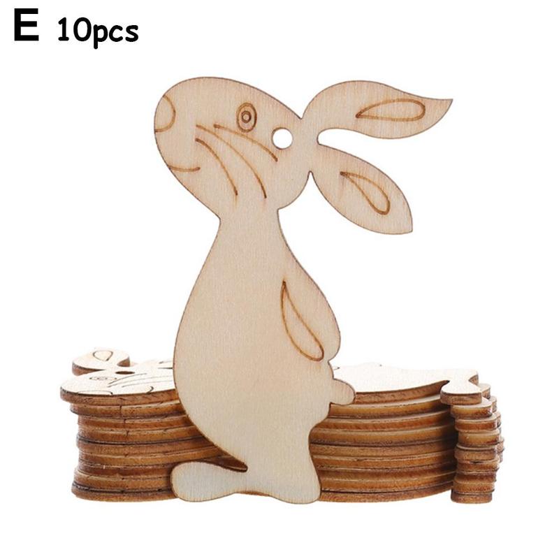 Buy Easter Decor Wooden Easter Bunny Eggs Chick Pendant 2022 Decor US Easter Party P0C2 at ...