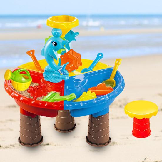 Buy 1 Set Beach Sand Table Eye-catching Fine Workmanship Plastic ...