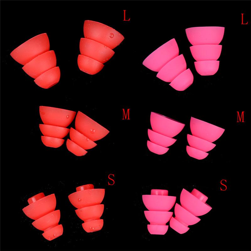 5 Pairs S/M/L Three-Layer Silicone Ear Bud Ear Tips Earbuds In-Ear ...