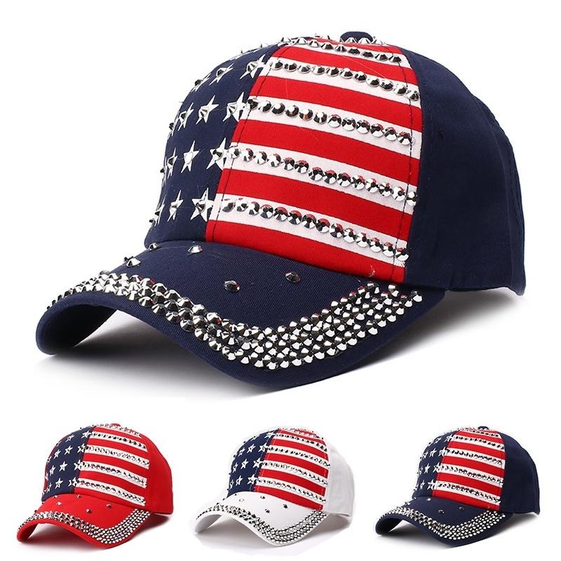 Casual Sporty Rivet Baseball Cap Outdoor Trump Election Hat American ...