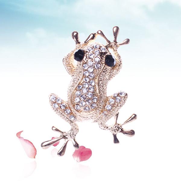 Buy 1pc Bling Frog Brooch Jewelry for Women Girls at affordable prices ...