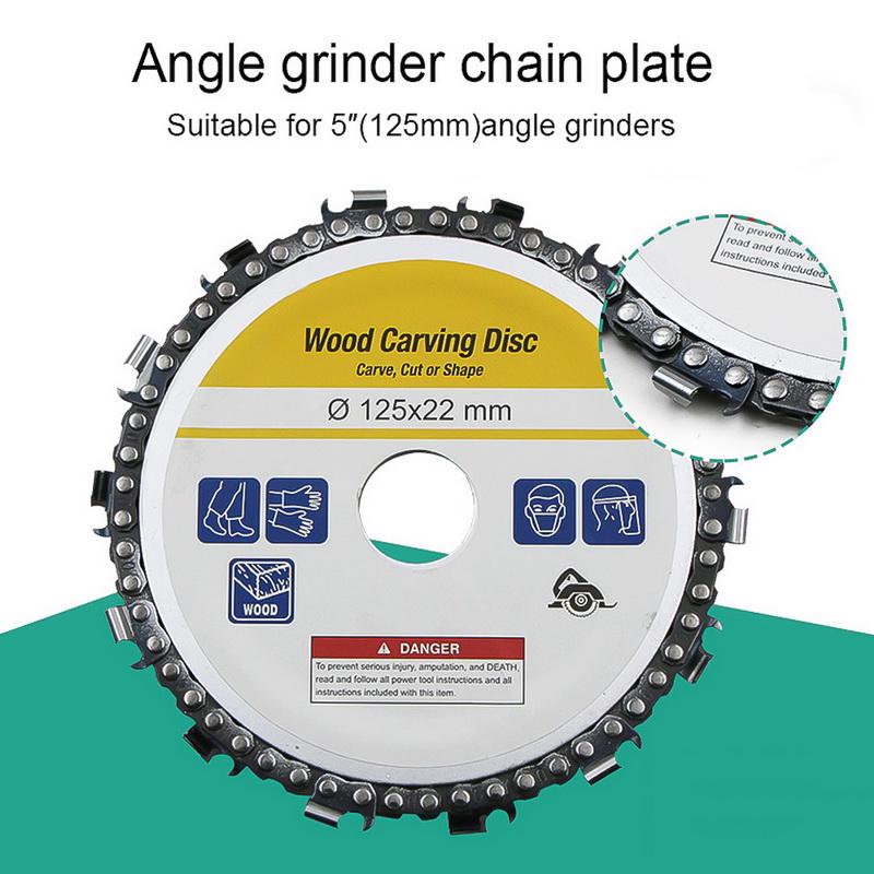 Buy 5 Inch Teeth Chain Disc Wood Carving Disc Double Saw Teeth Anti ...