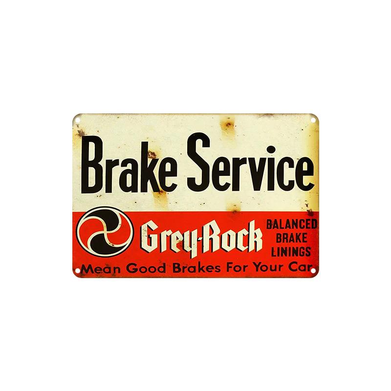 Buy Brake Service Tin Sign Metal Poster Bar Pub Tavern Man Cave Vintage ...