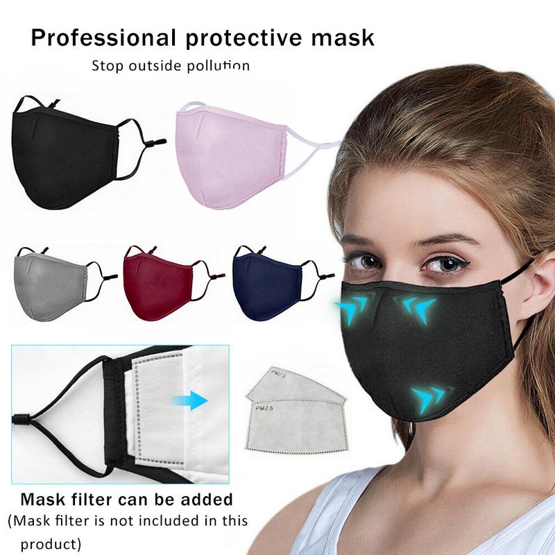 Buy Anti Pollution Pm2 .5 Mouth Mask Dust Respirator Washable Reusable ...