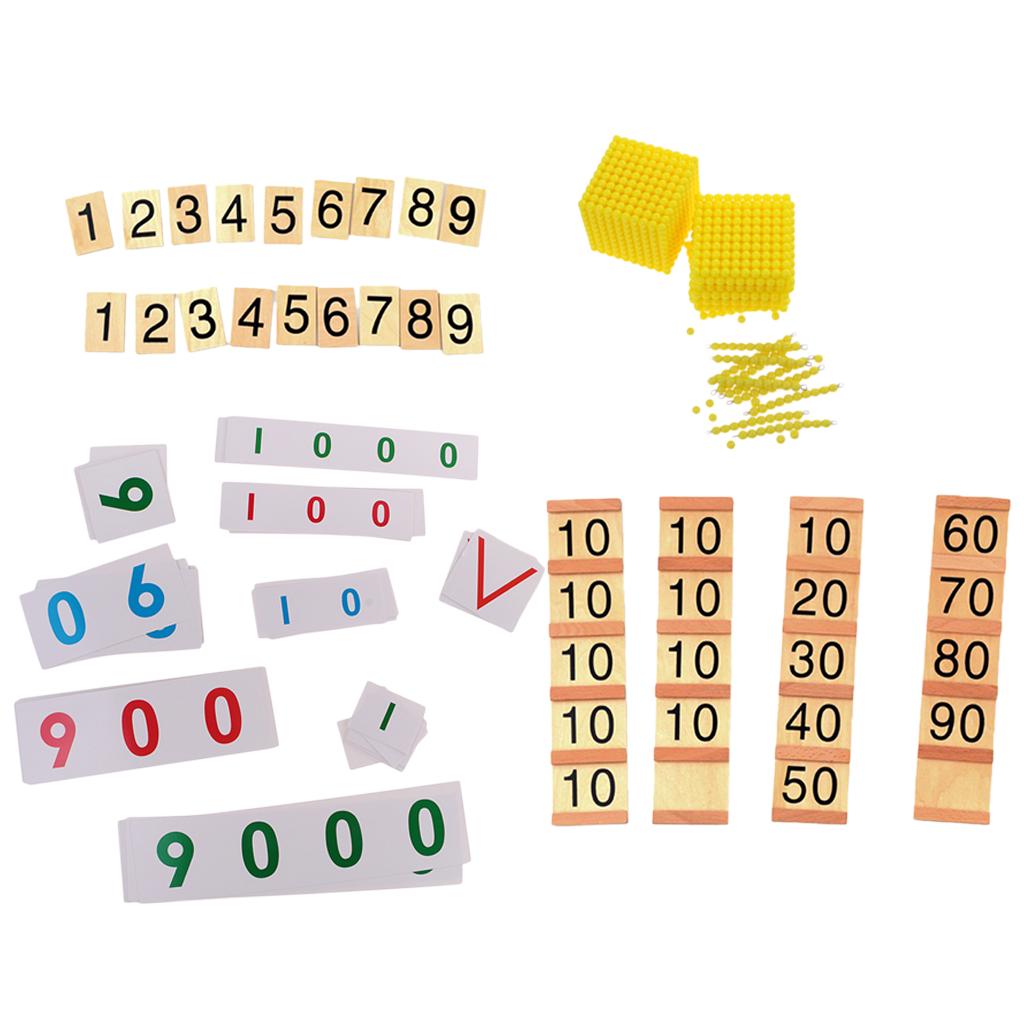 Buy Montessori Bank Game+Insert Number Board for Kids Math Counting ...