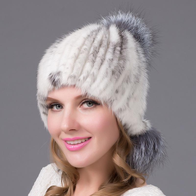 Cumpără Iarna Nurca Fox Blana Earmuffs Hat Moda Doamnelor Fur Hat Femei ...