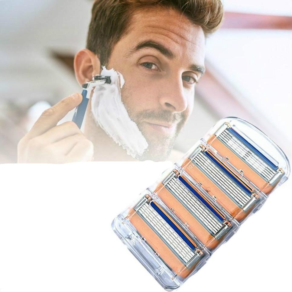Buy 4 PCS 5 Layers Men Face Shaving Razors Blades Male Manual Razor ...