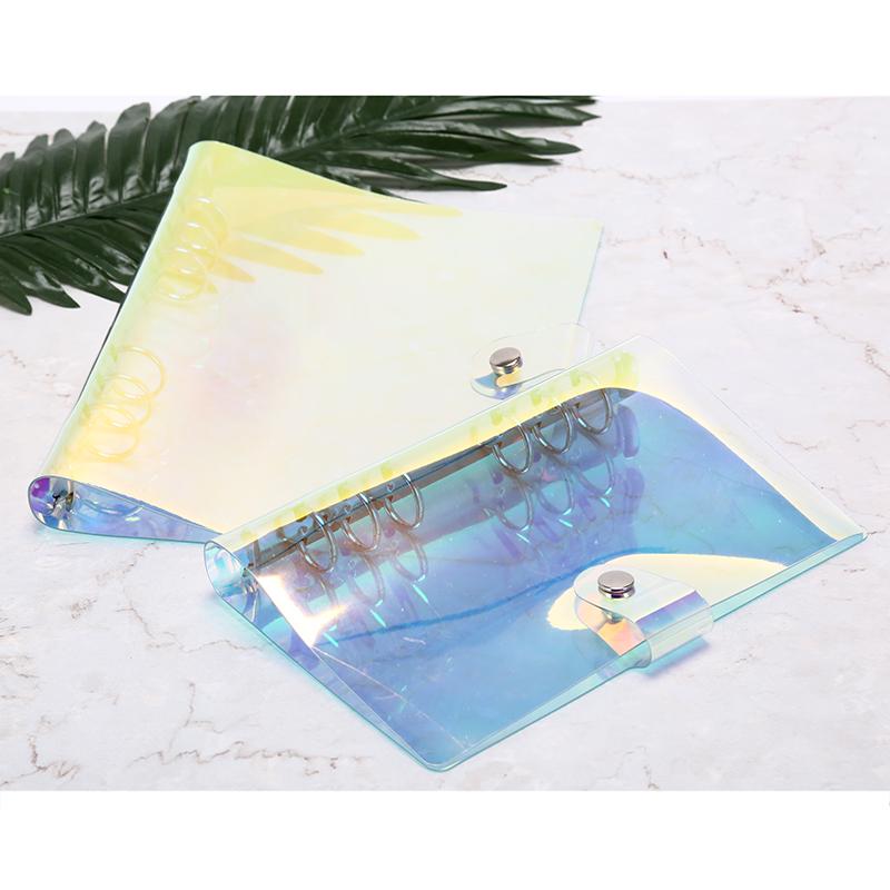 Buy A5/A6 Transparent Laser Binder Loose Leaf Ring Binder Notebook ...