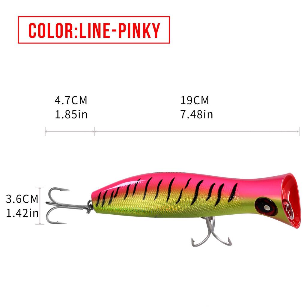 Buy 1pc Fishing GT Popper Lure 120g 20cm Topwater Fishing Bait ...