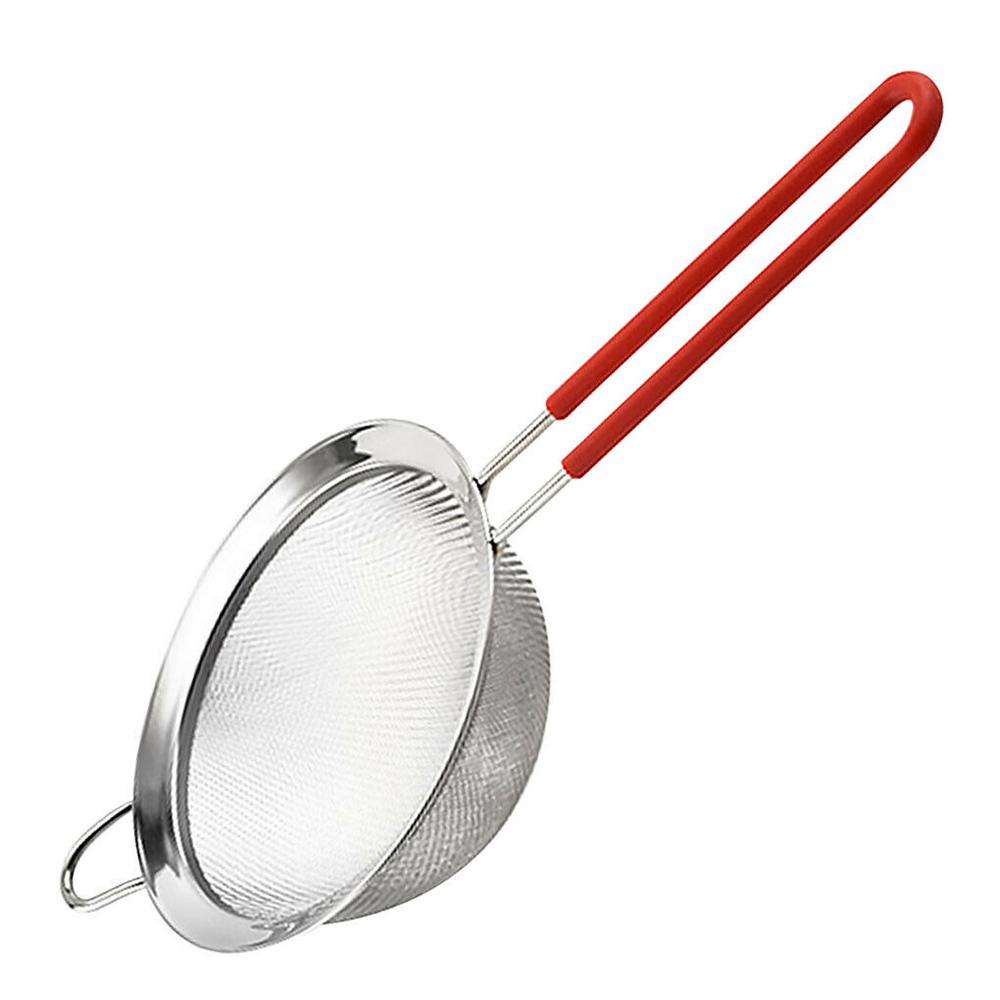 Buy Flour Sieve Strainer Stainless Steel Wire Mesh Food Griddle Hand ...