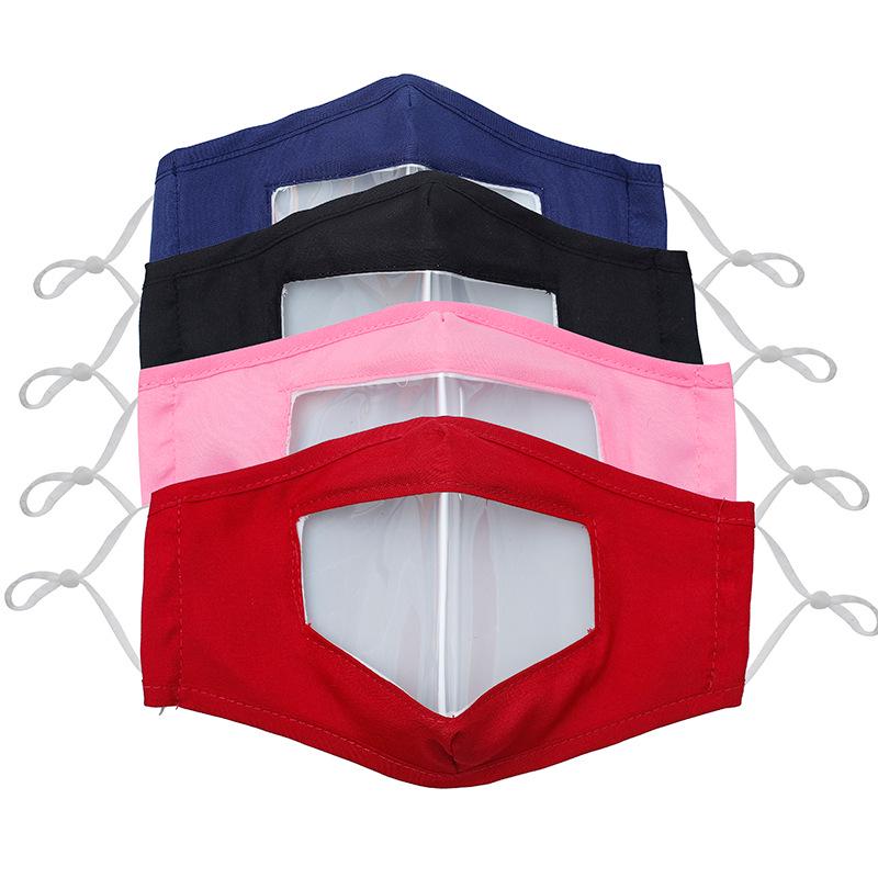 Buy Adult Reusable Sports Deaf Mouth Cover Transparent With Clear ...