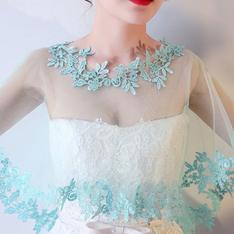 Buy Summer Wedding Lace Bolero Appliques Crystal Bridal Shrug Shawl for ...