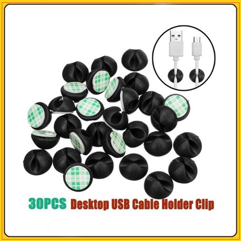 Buy 30Pcs Multipurpose Car Desk Desktop Wall USB Wire Cord Cable Holder ...