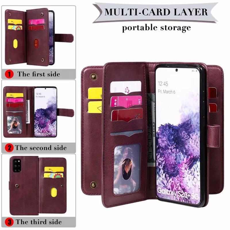 Buy Multi-function Wallet PU Leather Phone Case with 10 Card Slots for ...