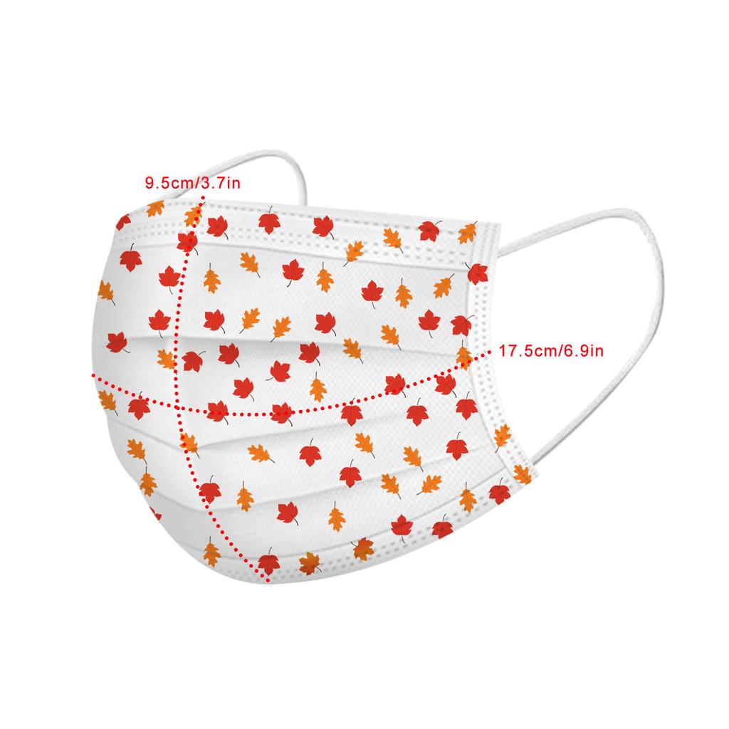 Buy Adult'S Cartoons Maple Leaf Mask Disposable Face Mask Ear Loop Mask ...