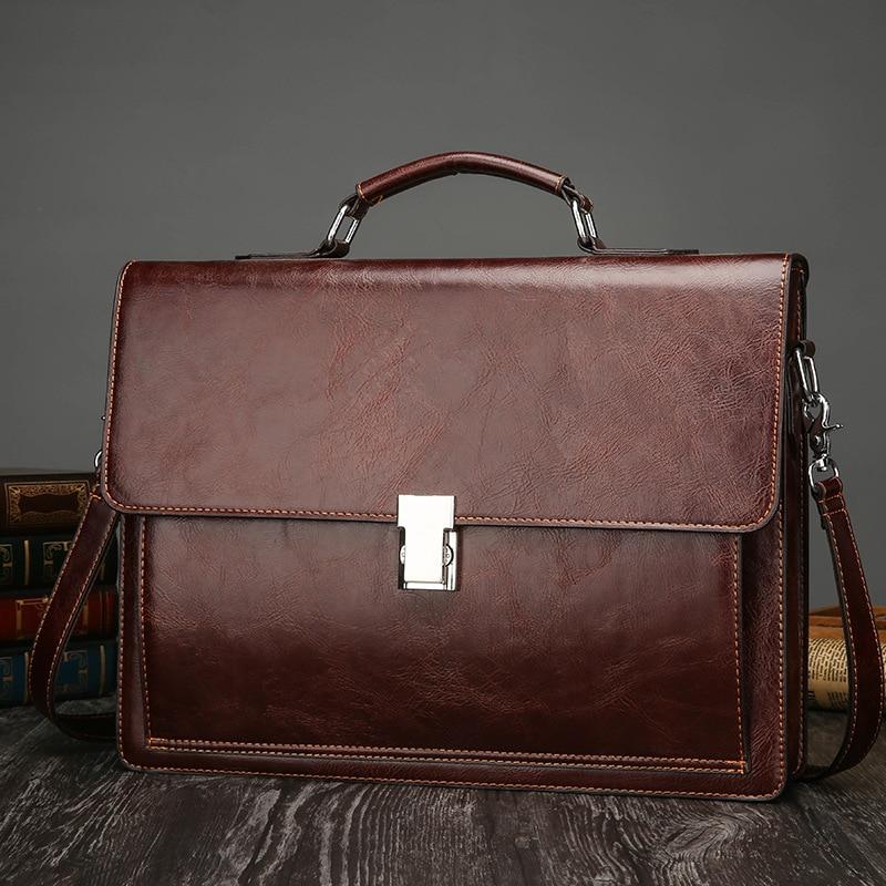 Cheap Men 'S Laptop Messenger Computer Bag Men Leather Business ...