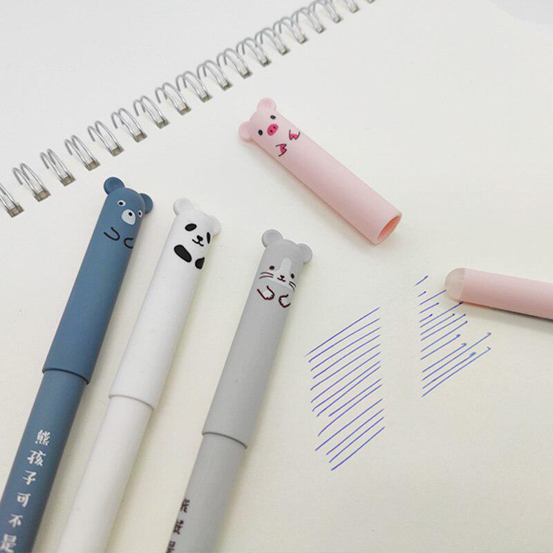 Buy 25pcs/set Panda Cat Magic Erasable Pen 0.35mm Animals Erasable Gel ...