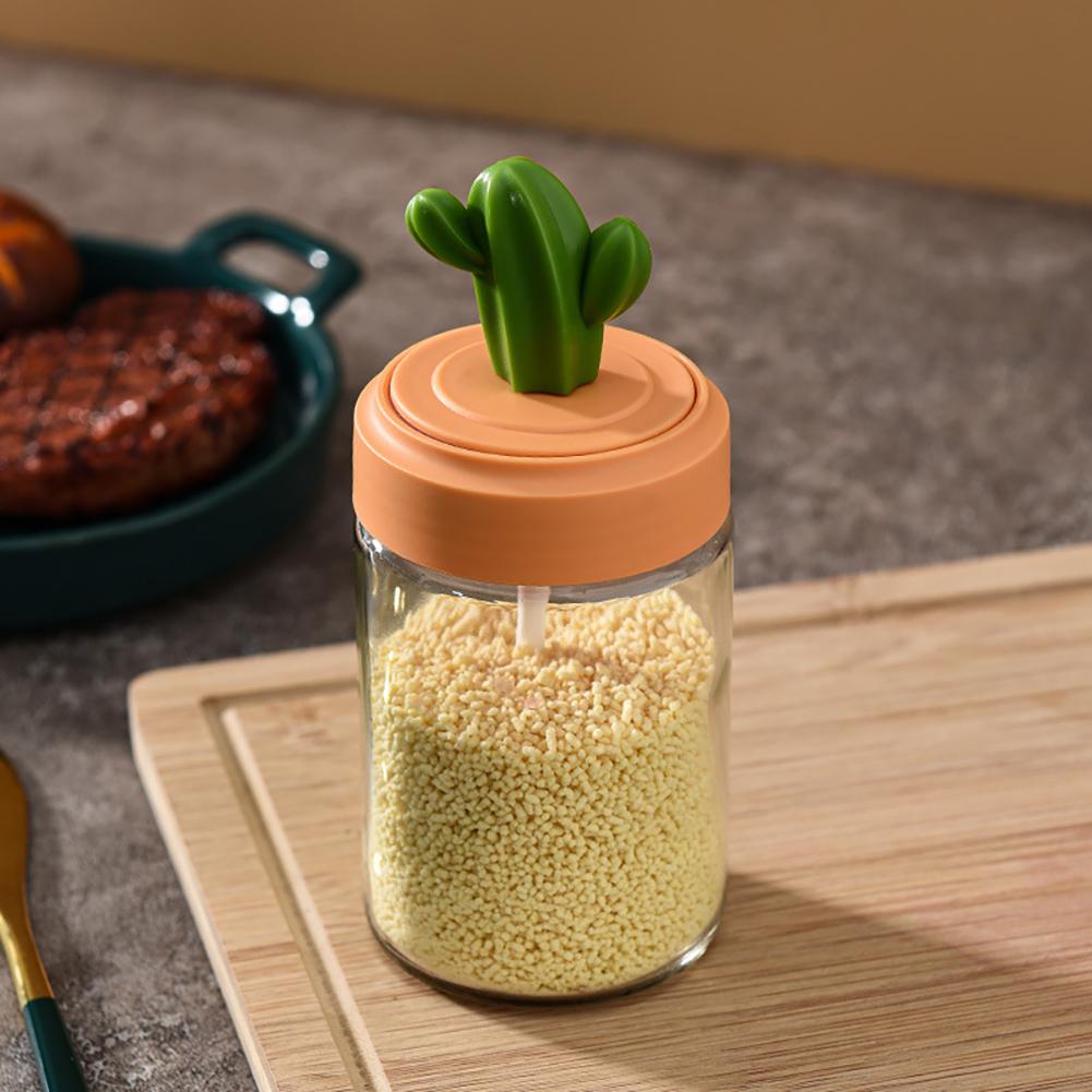 Buy 1pc Kitchen Cactus Condiment Pot Spice Jar Spice Container With Lid ...