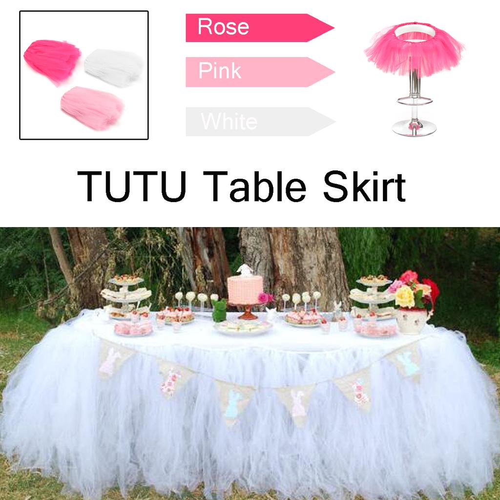 Buy 35*99Cm Wedding Party Tulle TUTU Table Skirt Chair Tableware ...