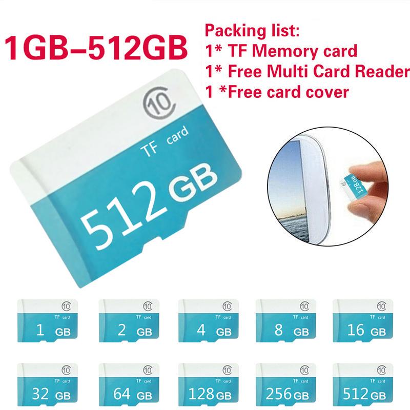 1GB-512GB High Speed Memory Card Set Micro SD TF Card Class 8 Flash ...