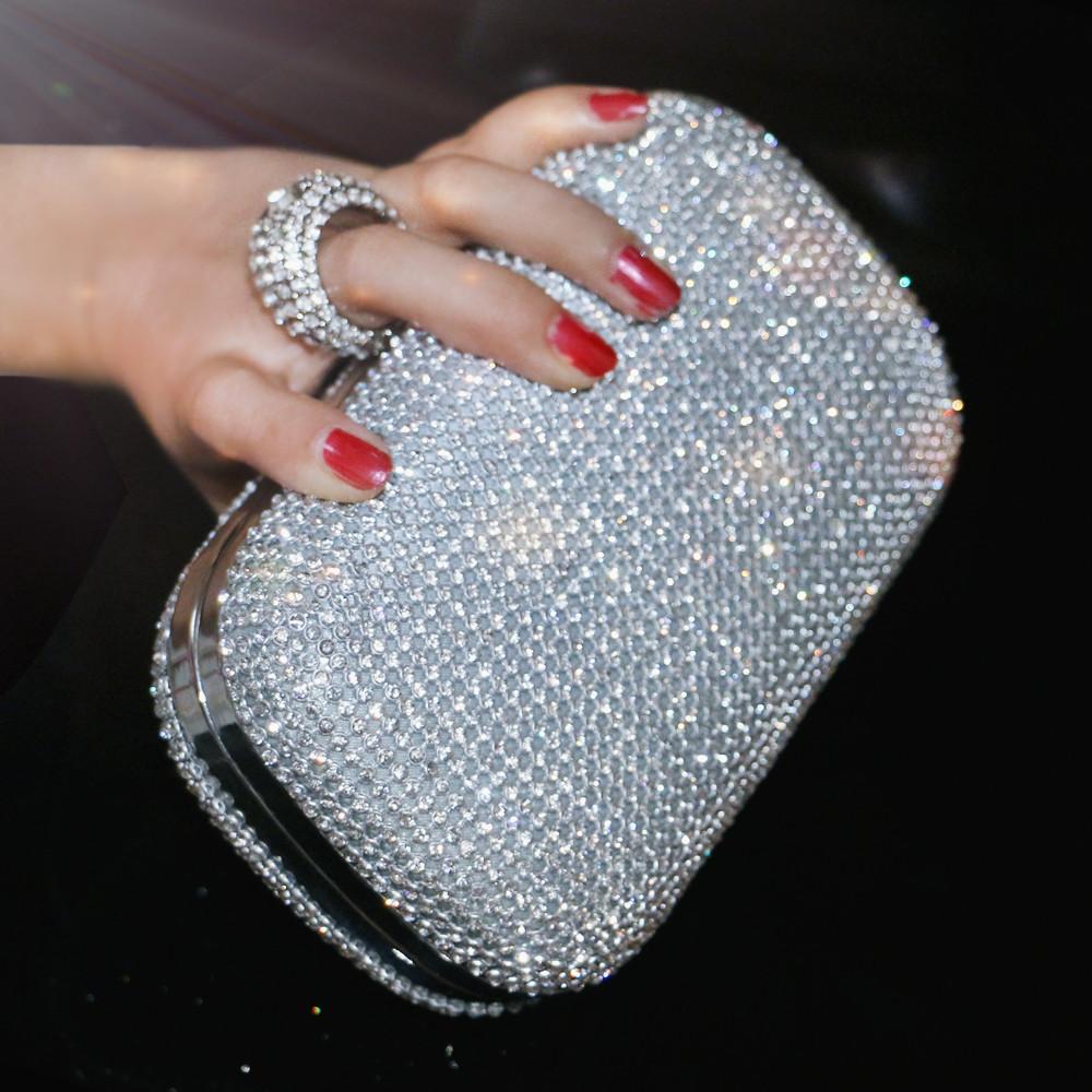 Buy Evening Clutch Bags Diamond-Studded Evening Bag With Chain Shoulder ...
