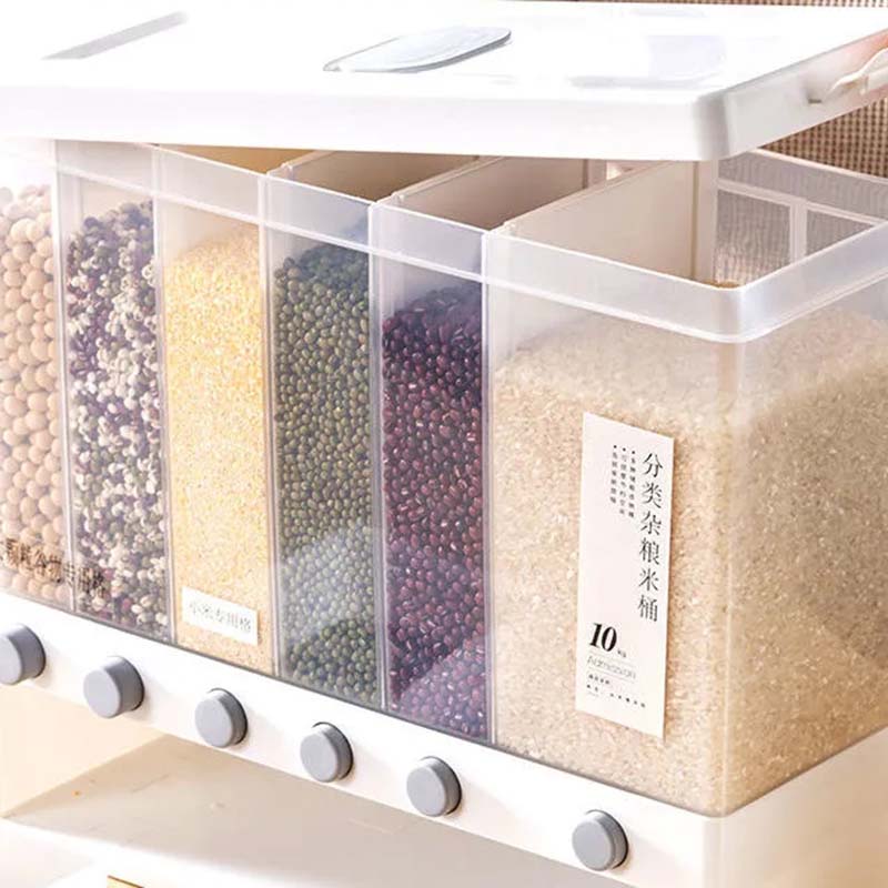 💰Kjøp Grain Rice Bucket Household Sealed Insect-proof Moisture-proof ...