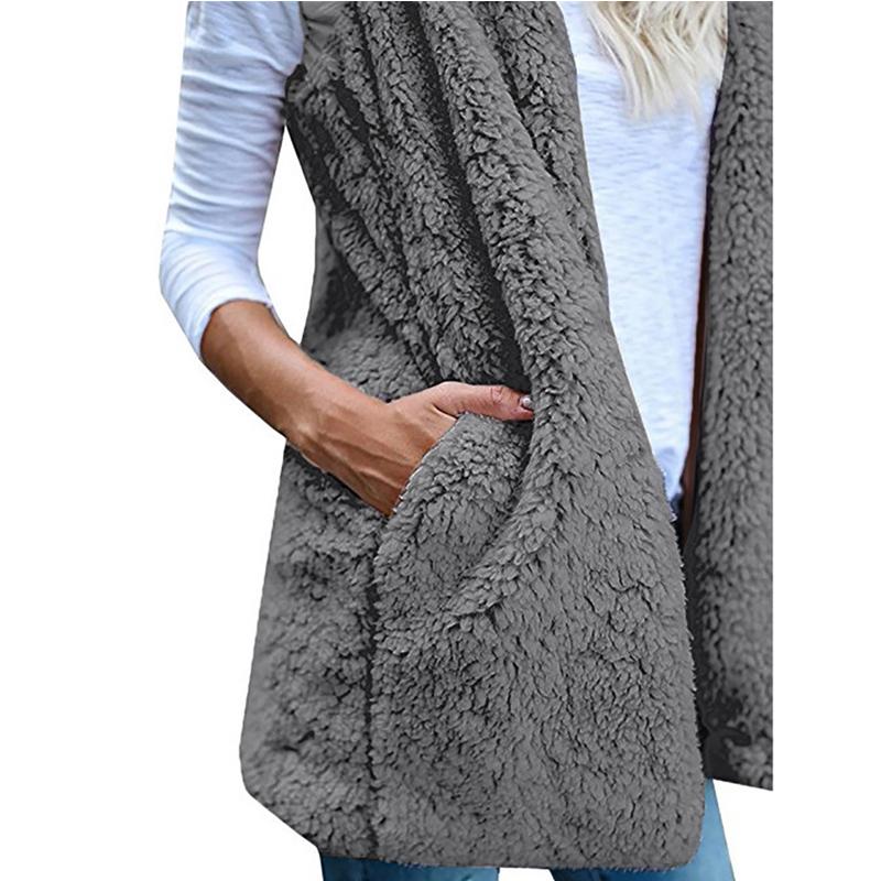 Buy Womens Ladies Fleece Fur Body Warmer Vest Waistcoat Gilet Winter ...