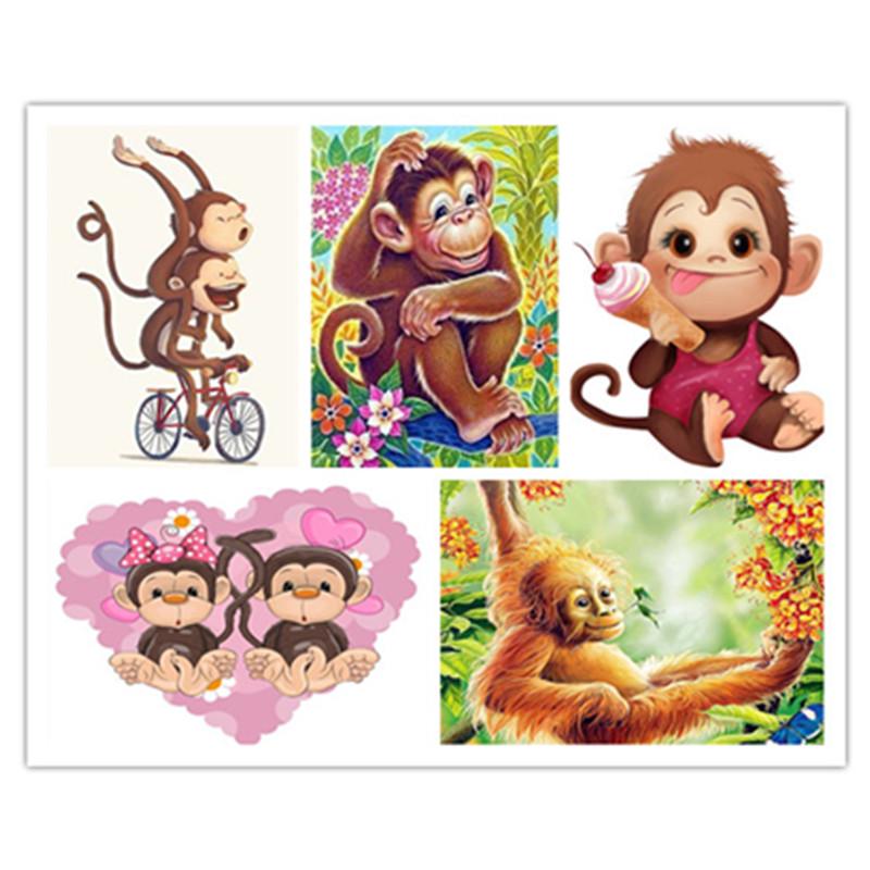 Buy 5D DIY Complete Diamond Monkey Theme Diamond Painting at affordable ...