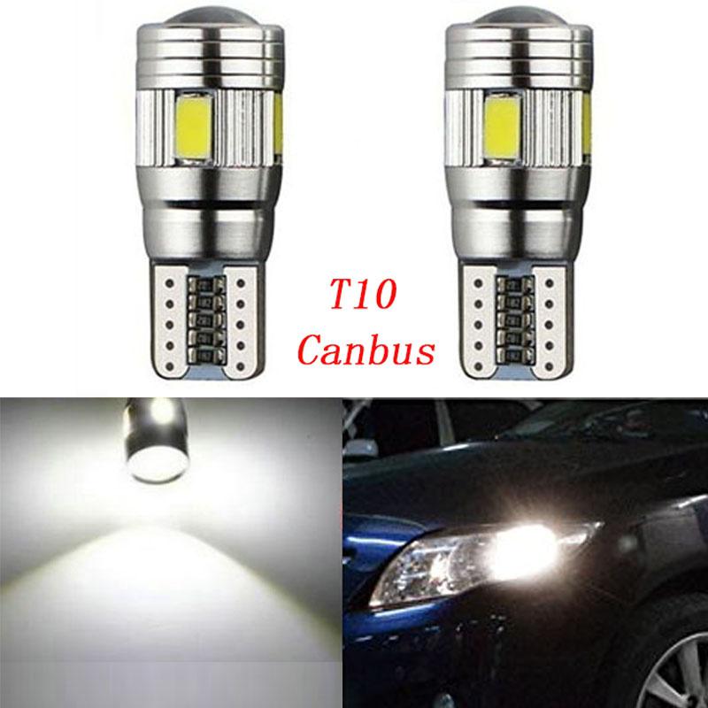 1PCS T10 W5W DC 12V Canbus 6SMD 5630 LED Car Light Car Side Wedge Light ...