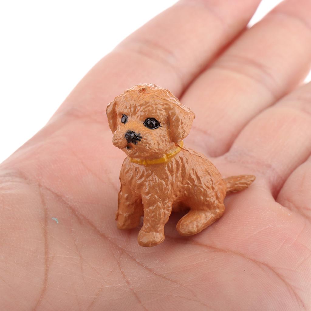 Buy 1:12th Scale Miniature Dog Figure Mini Dollhouse Accs for 1/6 Baby ...